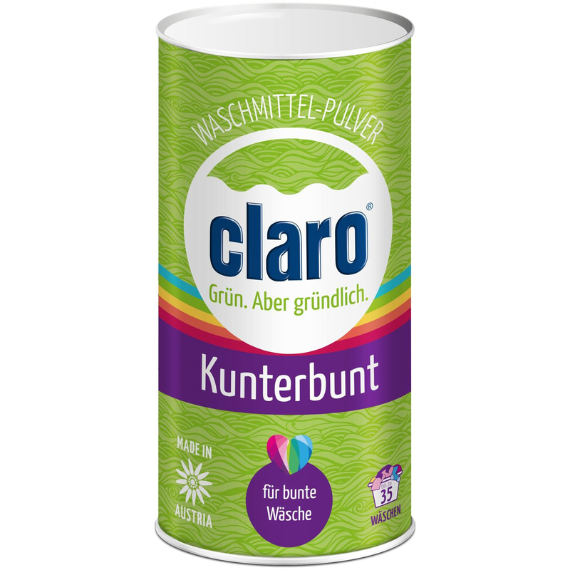 claro Waschmittel Pulver, Öko Kunterbunt, 1 kg