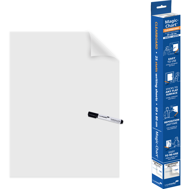Magic-Chart Flipchartfolie, statisch haftend, blanco