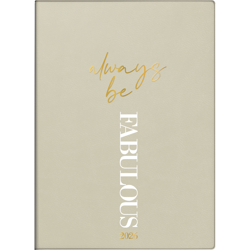 Simplex Agenda 2026 Ladytimer Linea, Fabulous, 1 Woche / 2 Seiten, beige