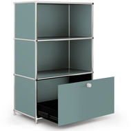Highboard VEROM, 1 Schublade, 2 Fächer, mint