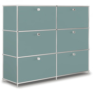 Highboard VEROM, 2 Schubladen, 4 Klapptüren, mint